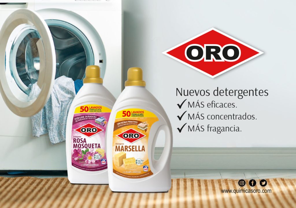 Diseño de packaging detergentes Oro - basconsaura.com